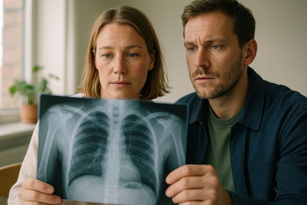 Concerned couple examining X-ray. | Free Photo - rawpixel