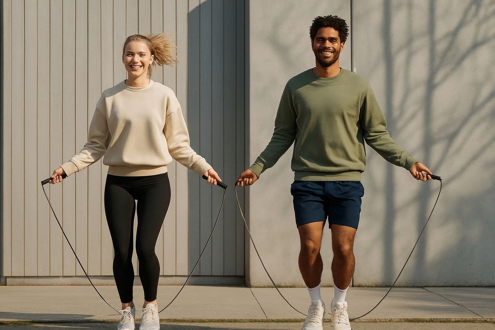 Joyful outdoor jump rope exercise | Free Photo - rawpixel