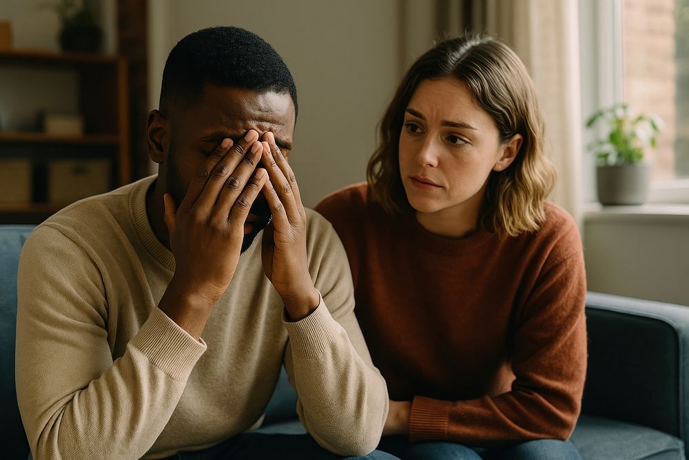 Supportive moment between worried friends | Free Photo - rawpixel