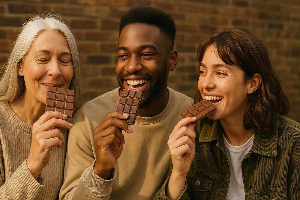 Diverse friends enjoying chocolate together | Free Photo - rawpixel