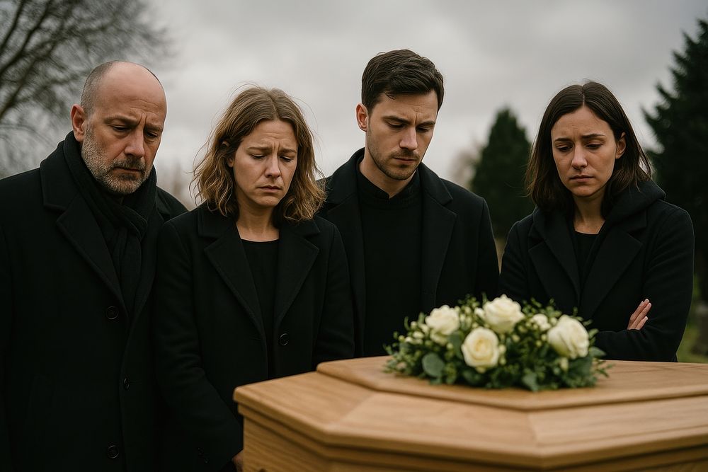 Somber funeral gathering mourners | Free Photo - rawpixel