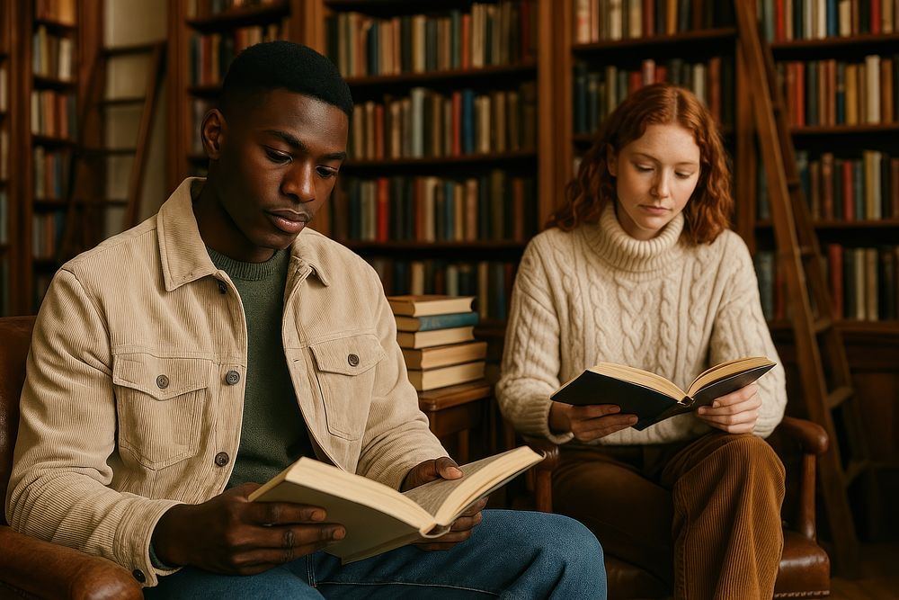 Diverse students reading books. | Free Photo - rawpixel