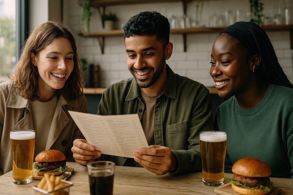Friends enjoying burgers together | Free Photo - rawpixel