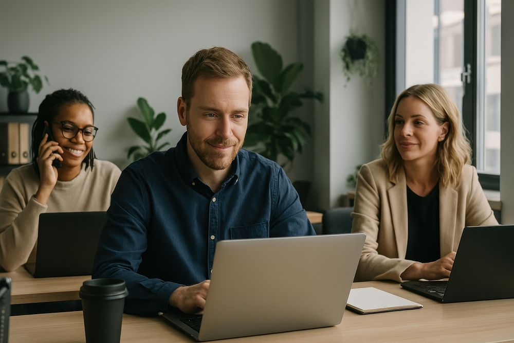 Collaborative modern office teamwork | Free Photo - rawpixel