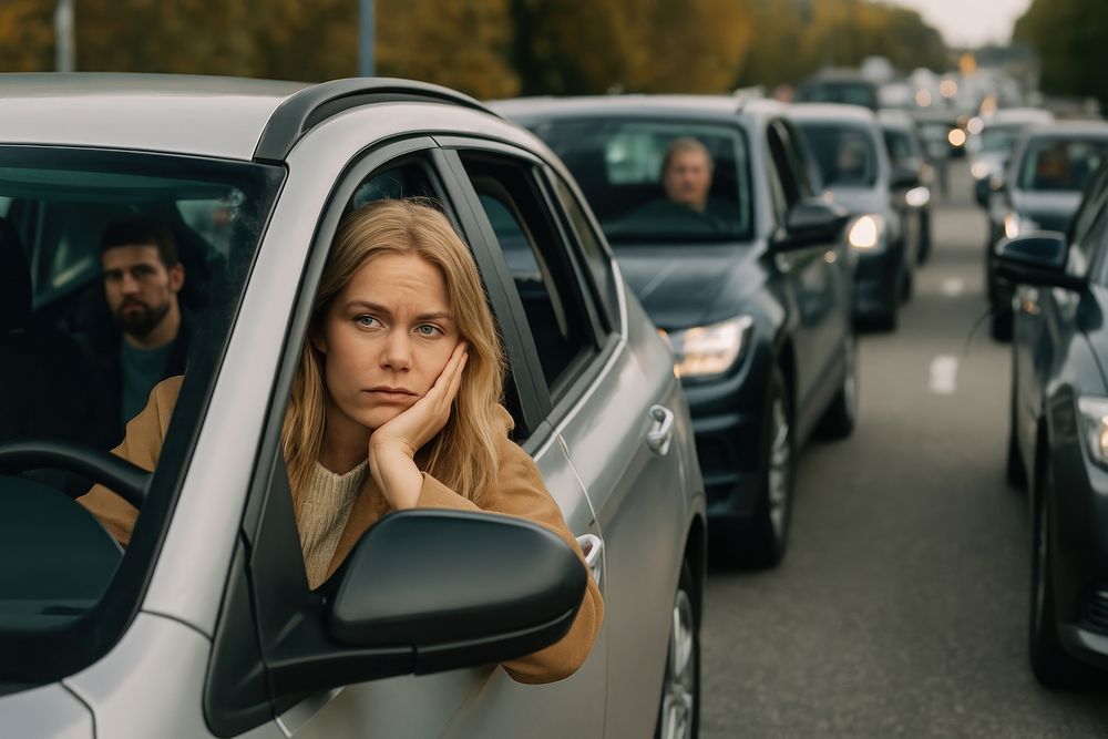 Frustrated driver in traffic jam | Free Photo - rawpixel