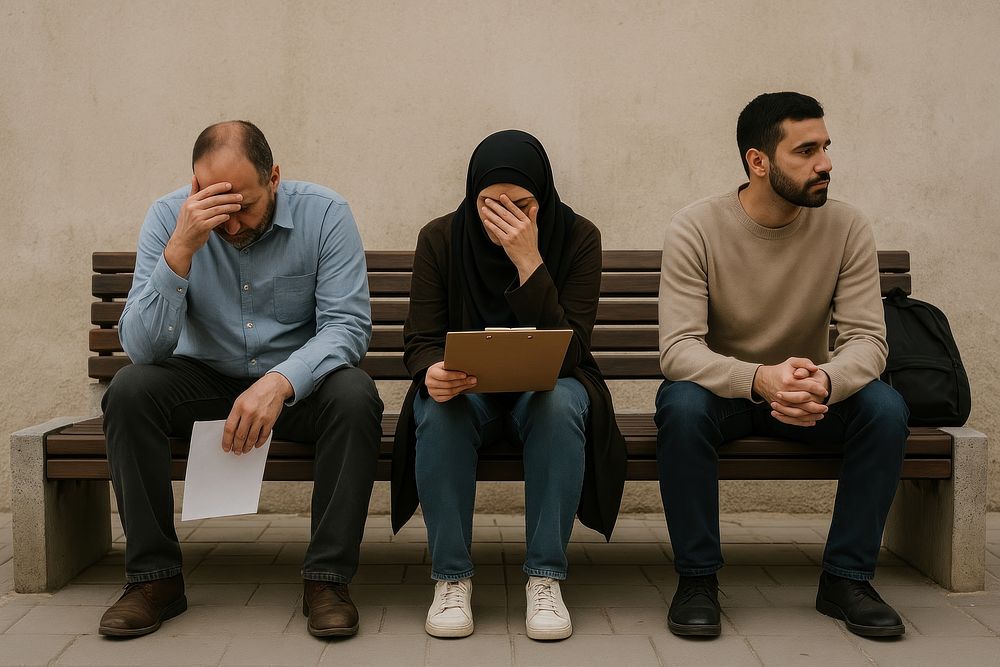 Worried people waiting together | Free Photo - rawpixel