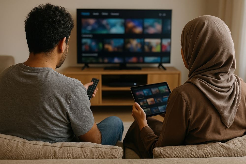 Couple streaming digital content together | Free Photo - rawpixel