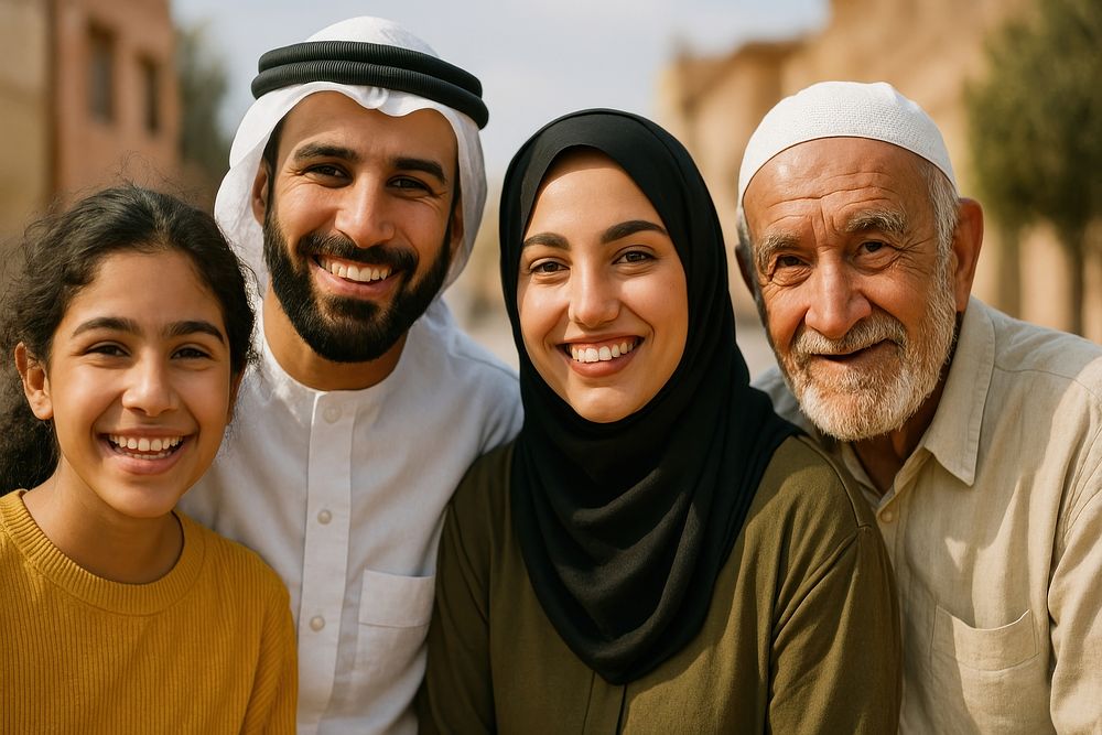 Happy multicultural family portrait outdoors | Free Photo - rawpixel