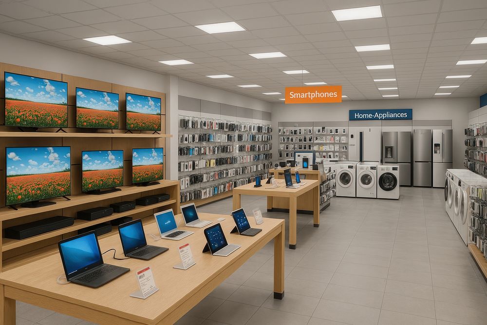 Modern electronics store interior | Free Photo - rawpixel