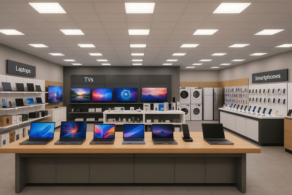Modern electronics store interior | Free Photo - rawpixel