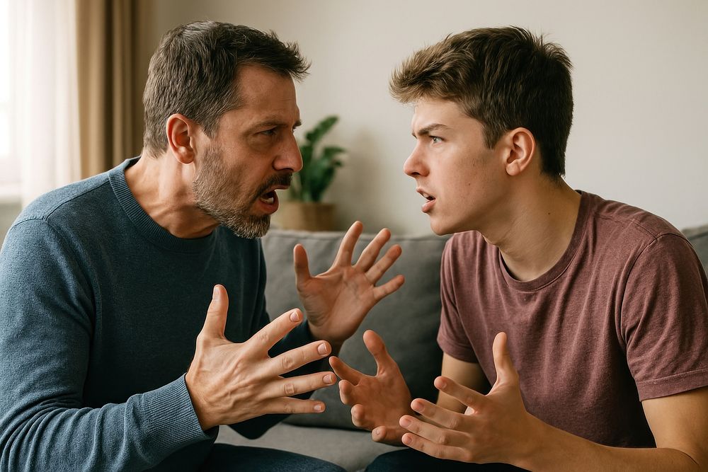 Father-son intense emotional confrontation | Free Photo - rawpixel