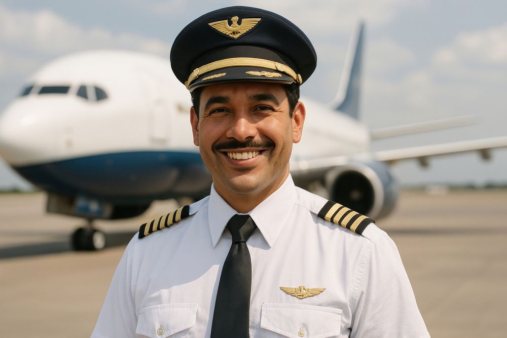 Pilot smiling near airplane | Free Photo - rawpixel