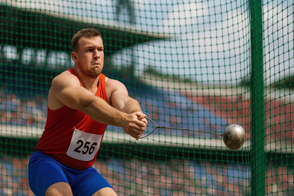 Athlete hammer throw competition focus. | Free Photo - rawpixel