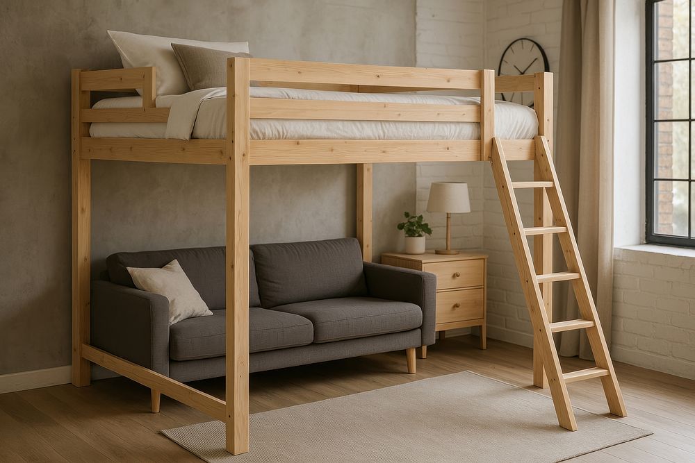 Cozy loft bed setup | Free Photo - rawpixel
