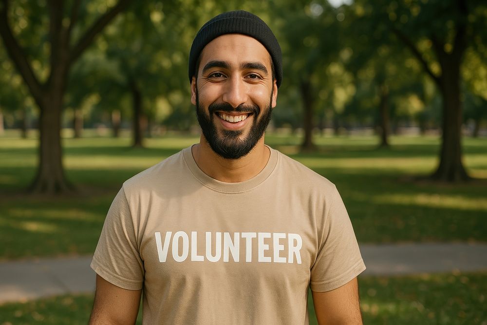 Smiling volunteer in park | Free Photo - rawpixel