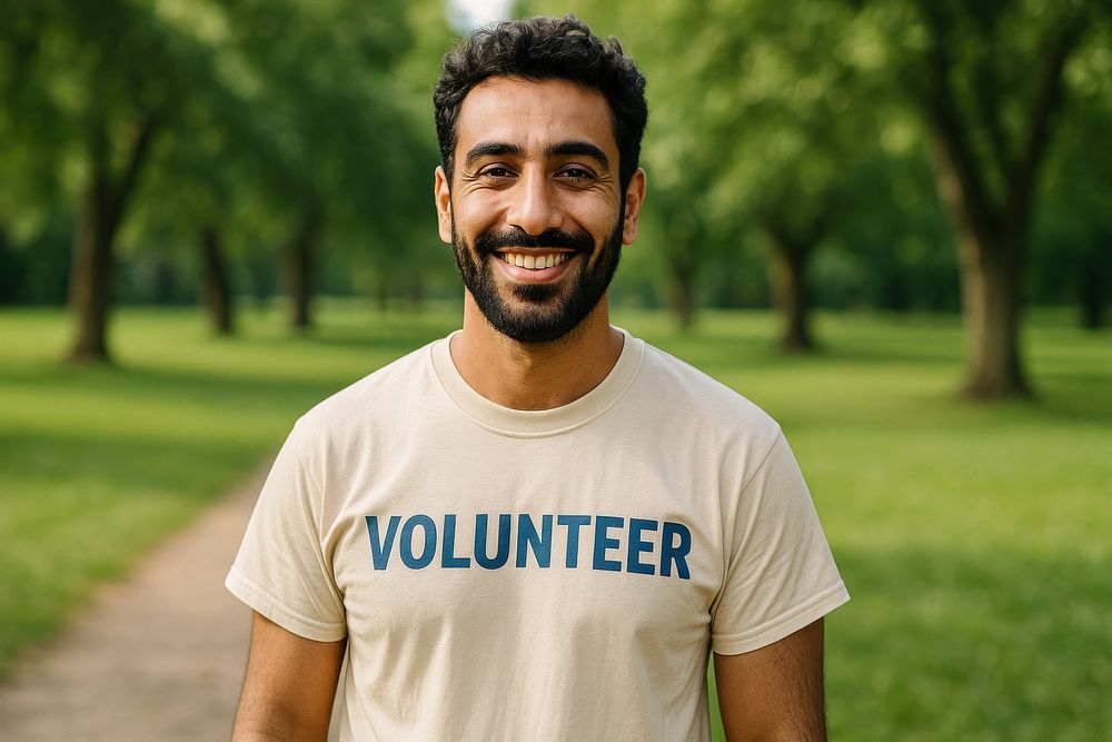 Smiling volunteer in park | Free Photo - rawpixel