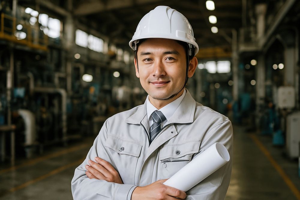 Confident engineer in factory | Free Photo - rawpixel