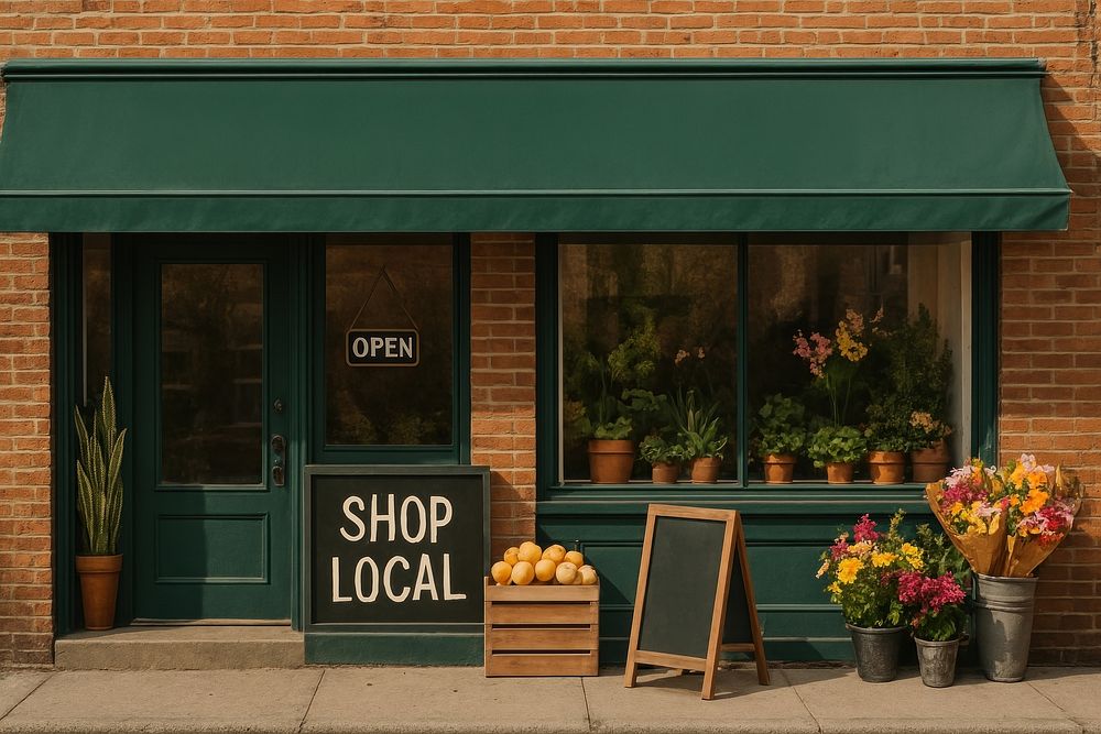 Charming local corner shop facade. | Free Photo - rawpixel