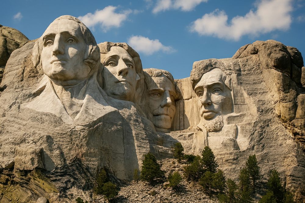 Iconic presidential mountain sculpture | Free Photo - rawpixel