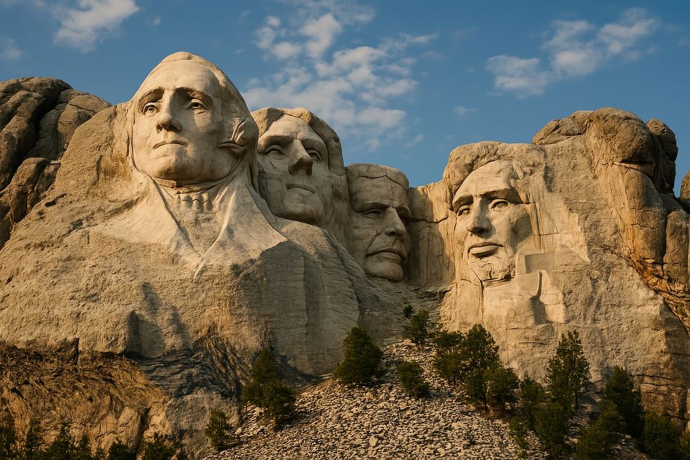 Iconic presidential monument carved | Free Photo - rawpixel