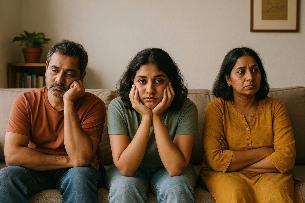 Family contemplating serious issues. | Free Photo - rawpixel