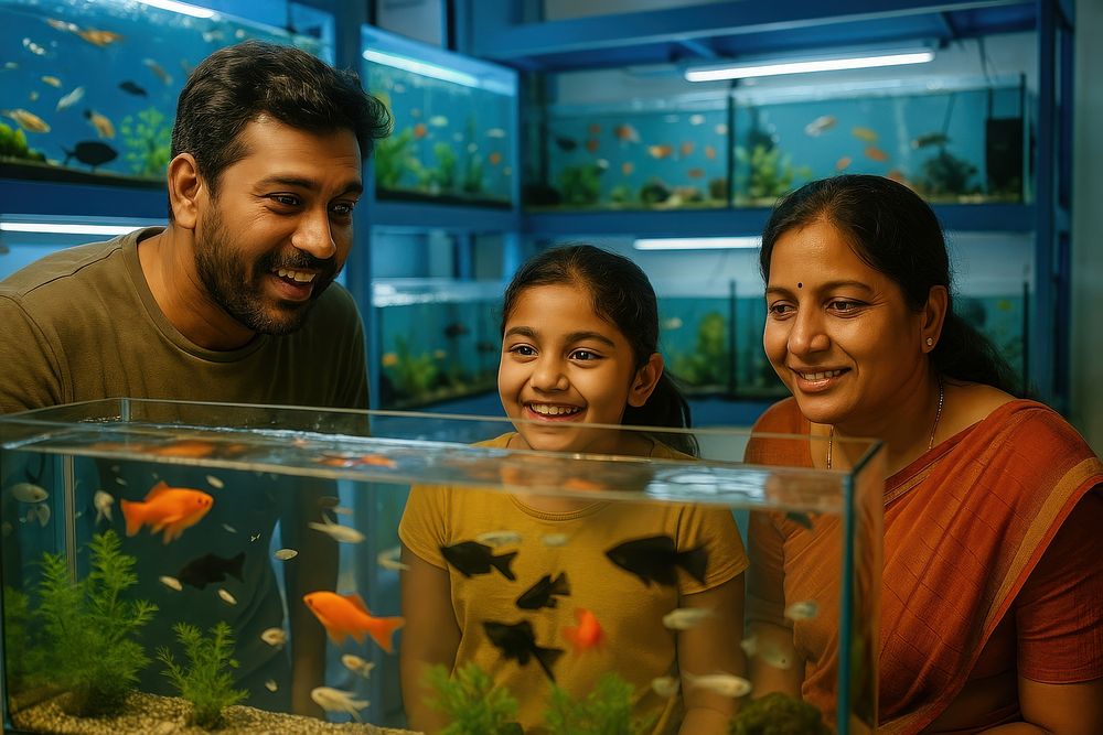 Family enjoys aquarium visit. | Free Photo - rawpixel