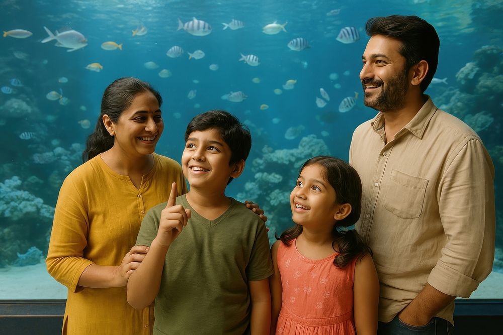 Family enjoying aquarium visit | Free Photo - rawpixel