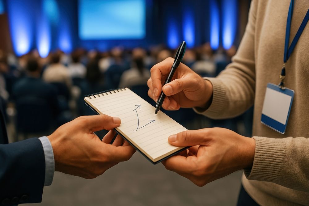 Business meeting note exchange | Free Photo - rawpixel