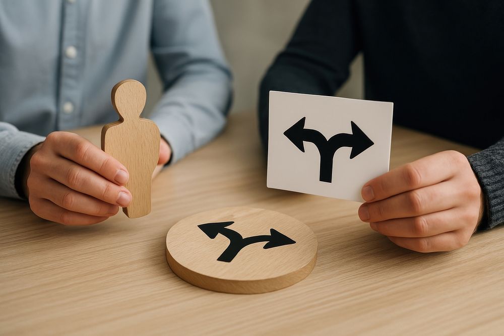 Decision-making concept with arrows. | Free Photo - rawpixel