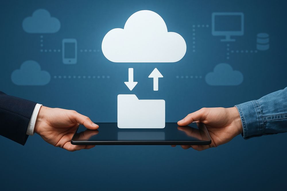 Cloud data sharing technology concept. | Free Photo - rawpixel