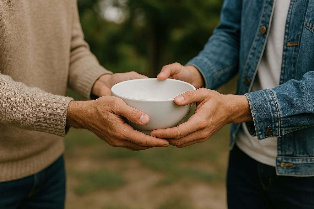 Sharing bowl between two people | Free Photo - rawpixel