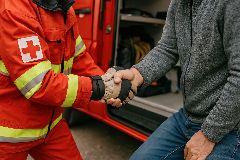 Emergency responder handshake unity | Free Photo - rawpixel