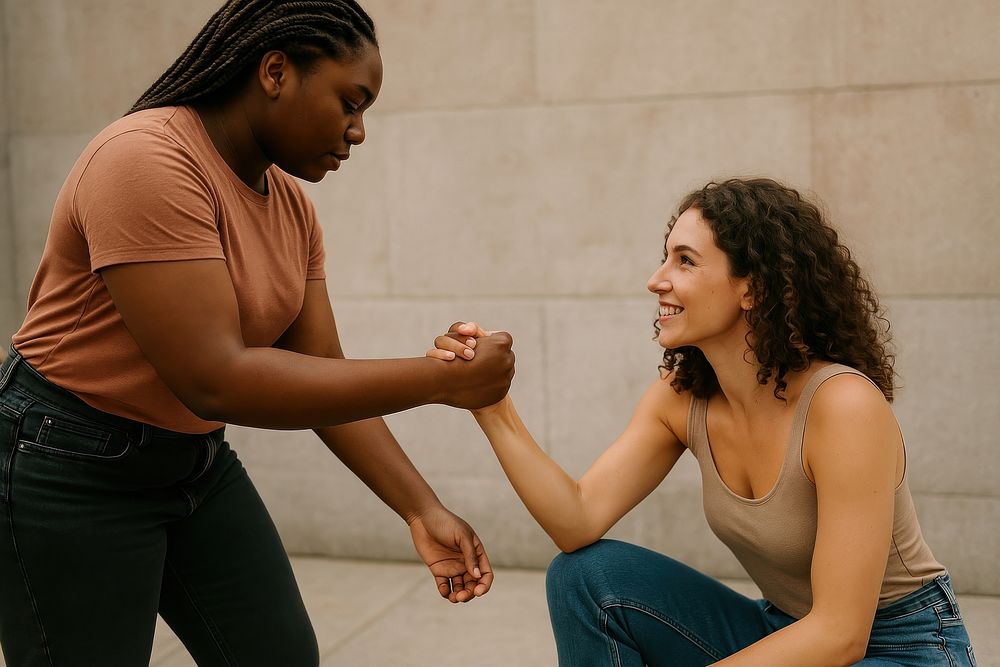 Empowerment through supportive friendship | Free Photo - rawpixel