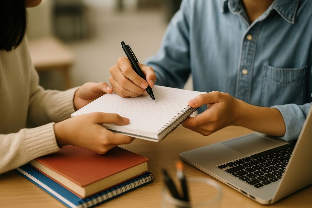 Collaborative note-taking with laptop. | Free Photo - rawpixel