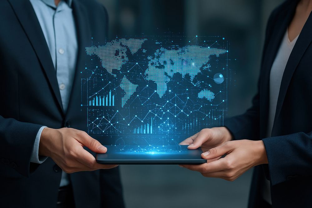 Global data exchange technology visualization | Free Photo - rawpixel