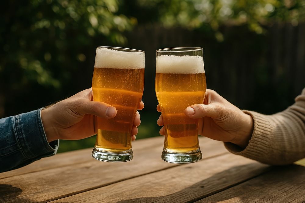 Cheers with refreshing cold beer. | Free Photo - rawpixel