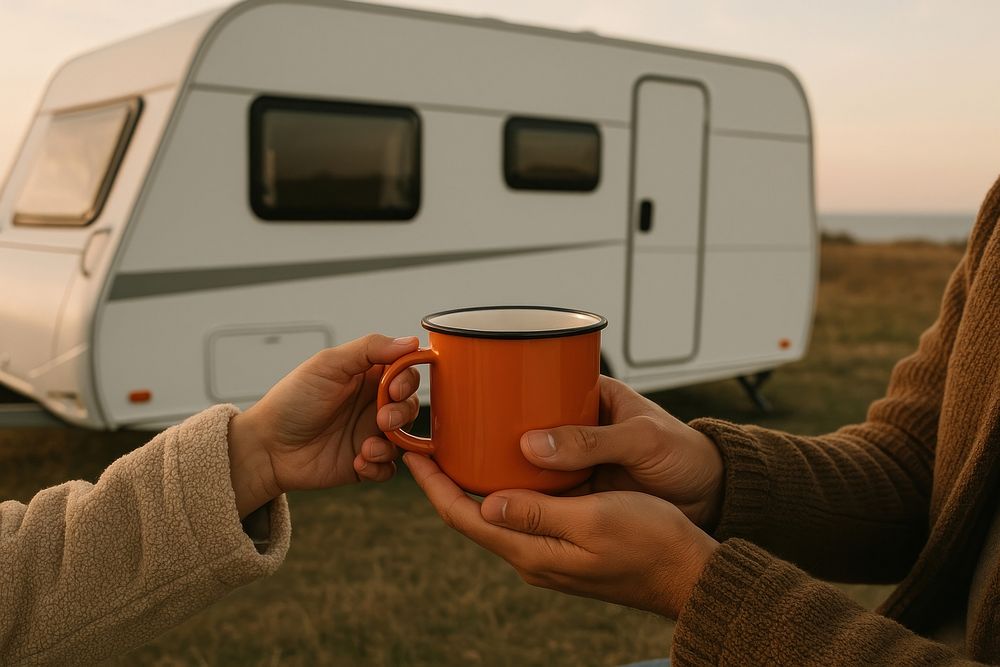 Cozy outdoor caravan coffee moment. | Free Photo - rawpixel