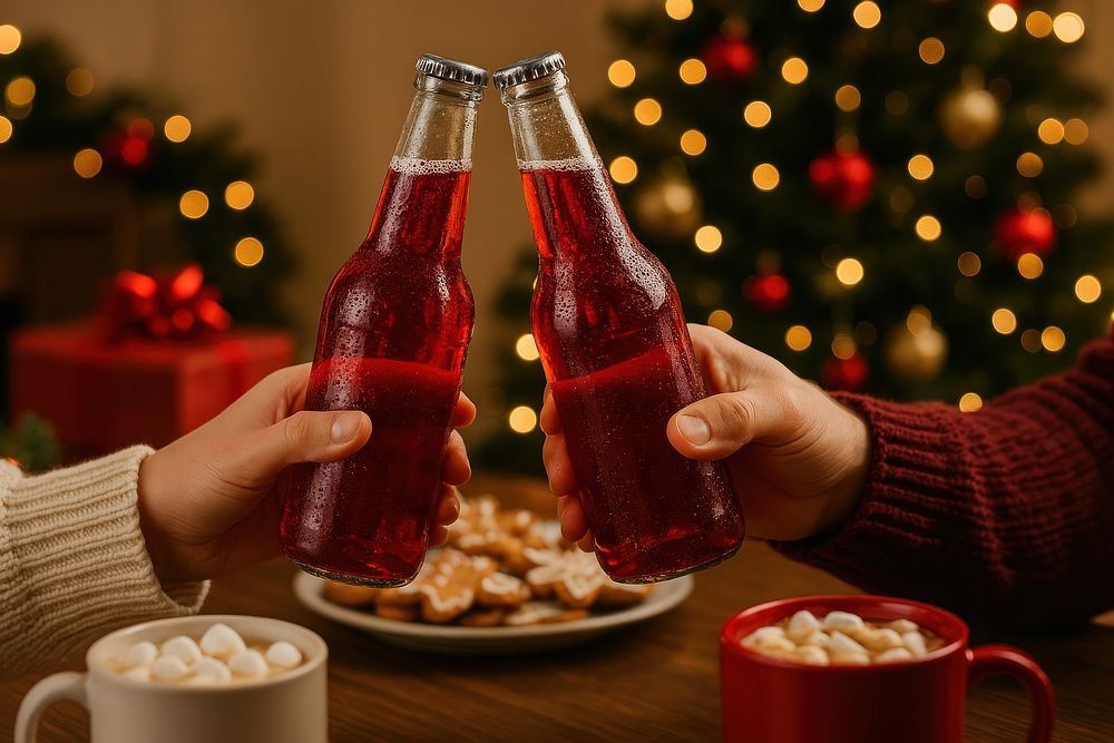 Festive cheers with soda bottles | Free Photo - rawpixel