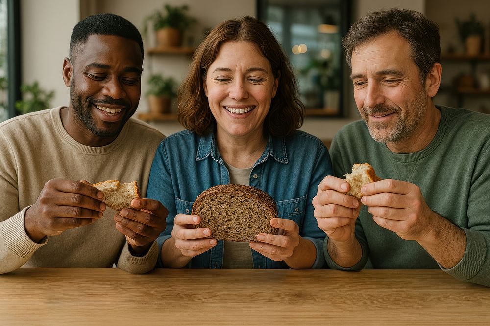 Friends enjoying fresh bread together | Free Photo - rawpixel