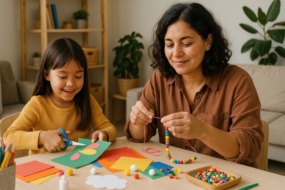 Creative mother-daughter crafting session. | Free Photo - rawpixel