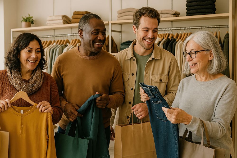 Diverse group shopping happily together. | Free Photo - rawpixel