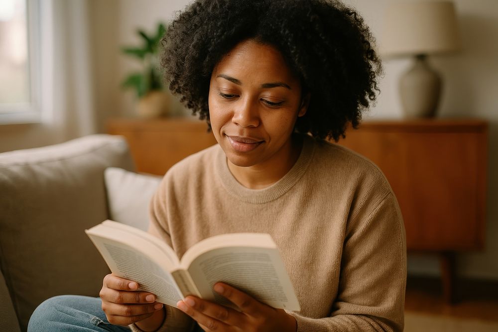 Relaxed reading in cozy home | Free Photo - rawpixel
