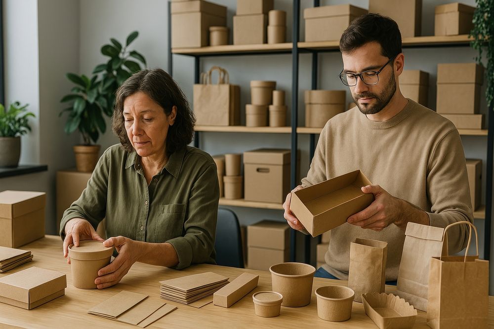 Eco-friendly packaging design teamwork | Free Photo - rawpixel