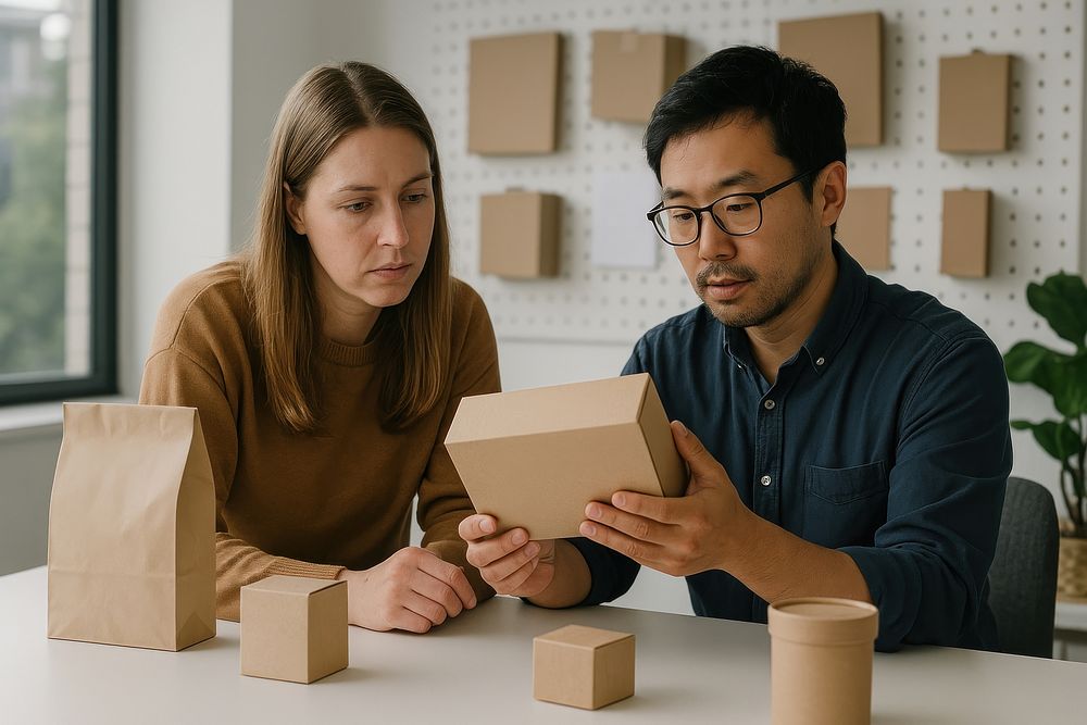 Eco-friendly packaging design meeting. | Free Photo - rawpixel