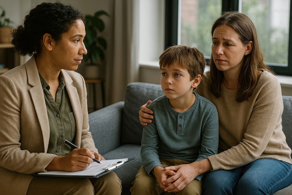 Therapy session with concerned family | Free Photo - rawpixel