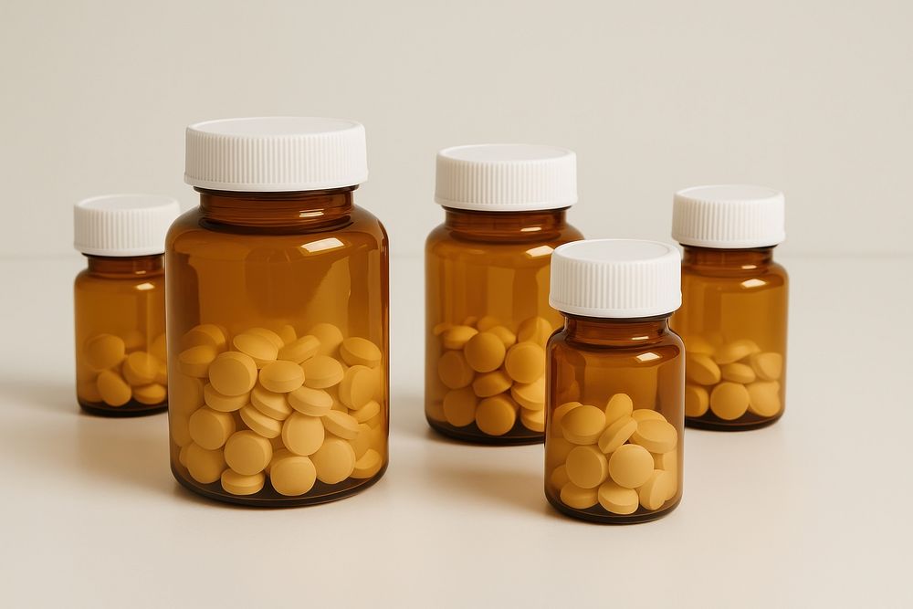 Brown pill bottles with tablets. | Free Photo - rawpixel