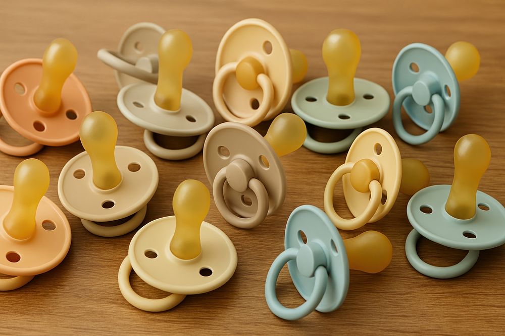 Colorful pacifiers on table | Free Photo - rawpixel