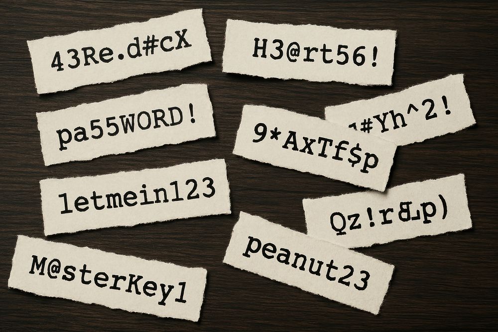 Complex passwords on torn paper | Free Photo - rawpixel