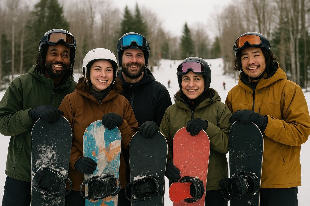 Friends enjoy snowboarding adventure together | Free Photo - rawpixel