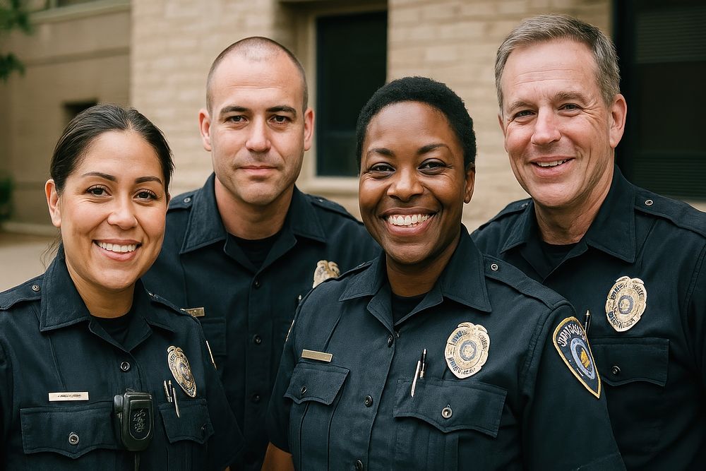 Diverse police officers smiling together. | Free Photo - rawpixel